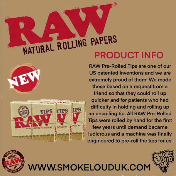 RAW Pre-Rolled Tips – Smoke Loud UK